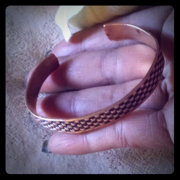 Vintage | Jewelry | Vintage Stamped Copper Cuff Bracelet | Poshmark